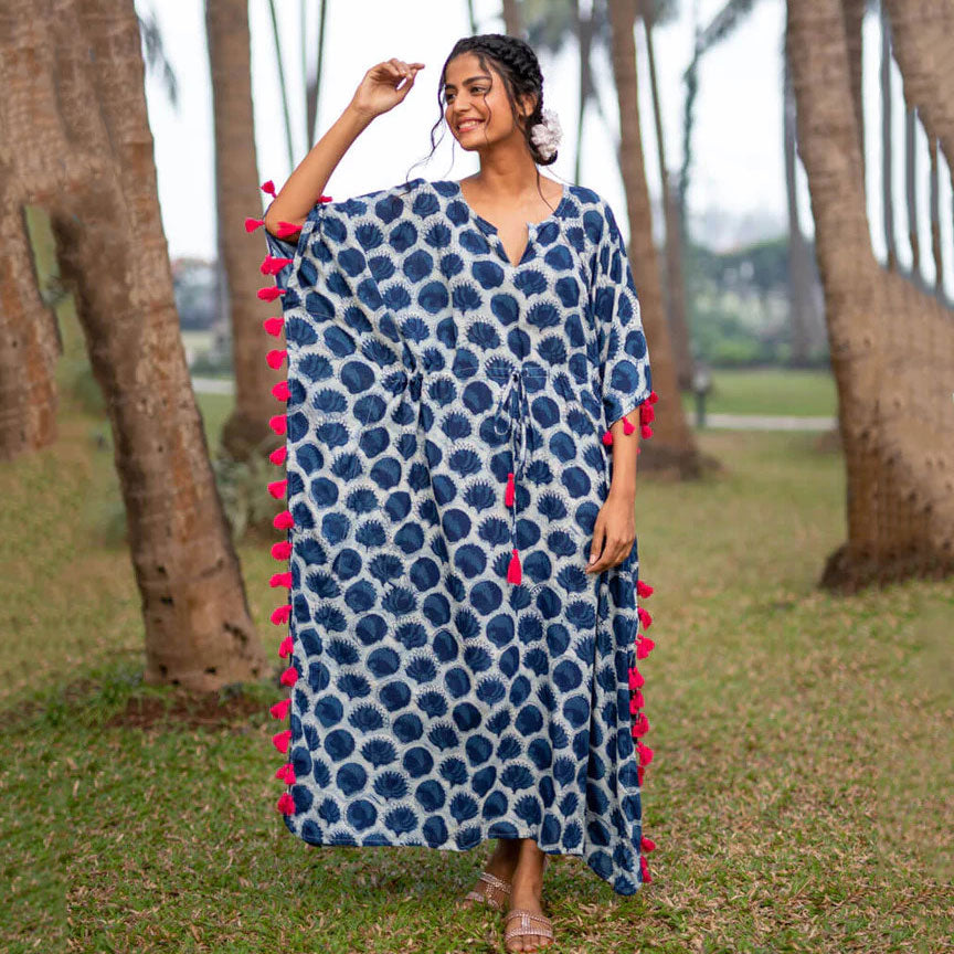 Shop Exclusive Free Size Cotton Kaftans for Women Online | Pinklay