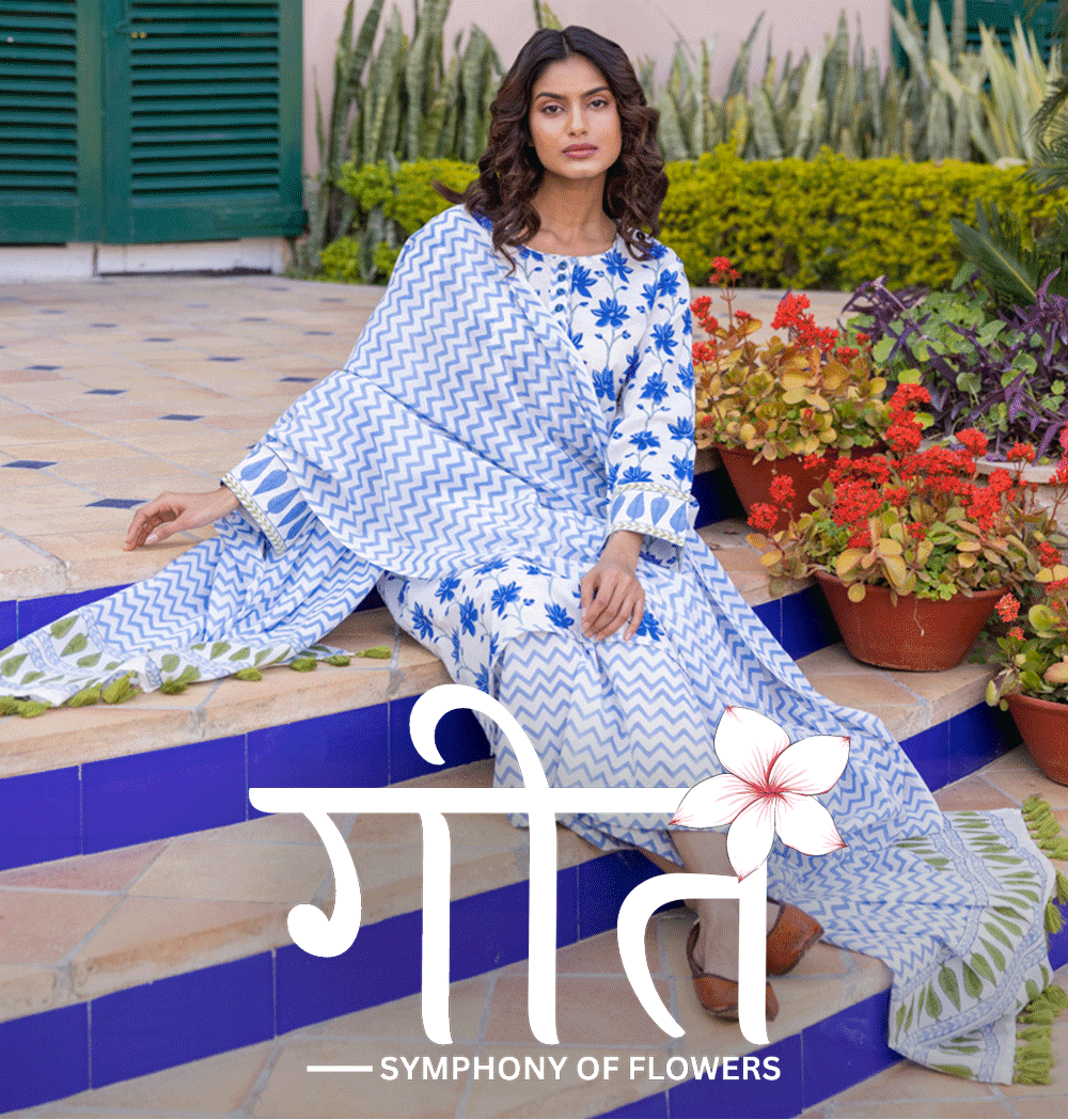 Explore Hand block Printed Kurta Set Collection ~ Geet | Pinklay ...