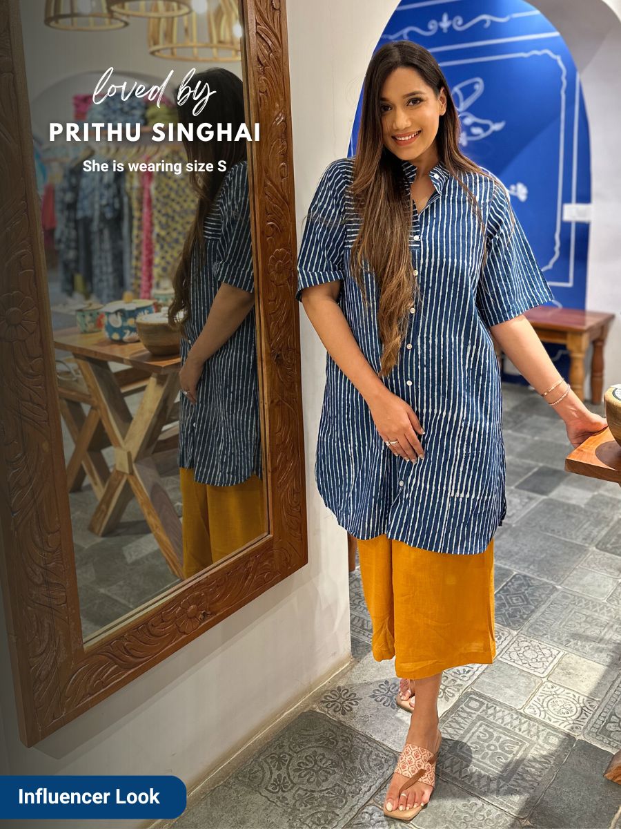 Keya Indigo Cotton Tunic | Pinklay