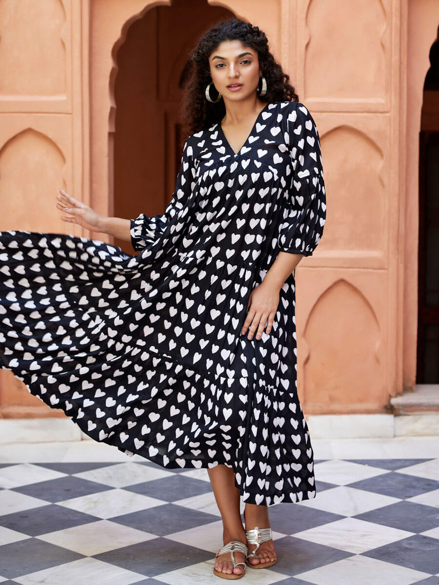 Lover Black Modal Maxi Dress | Pinklay