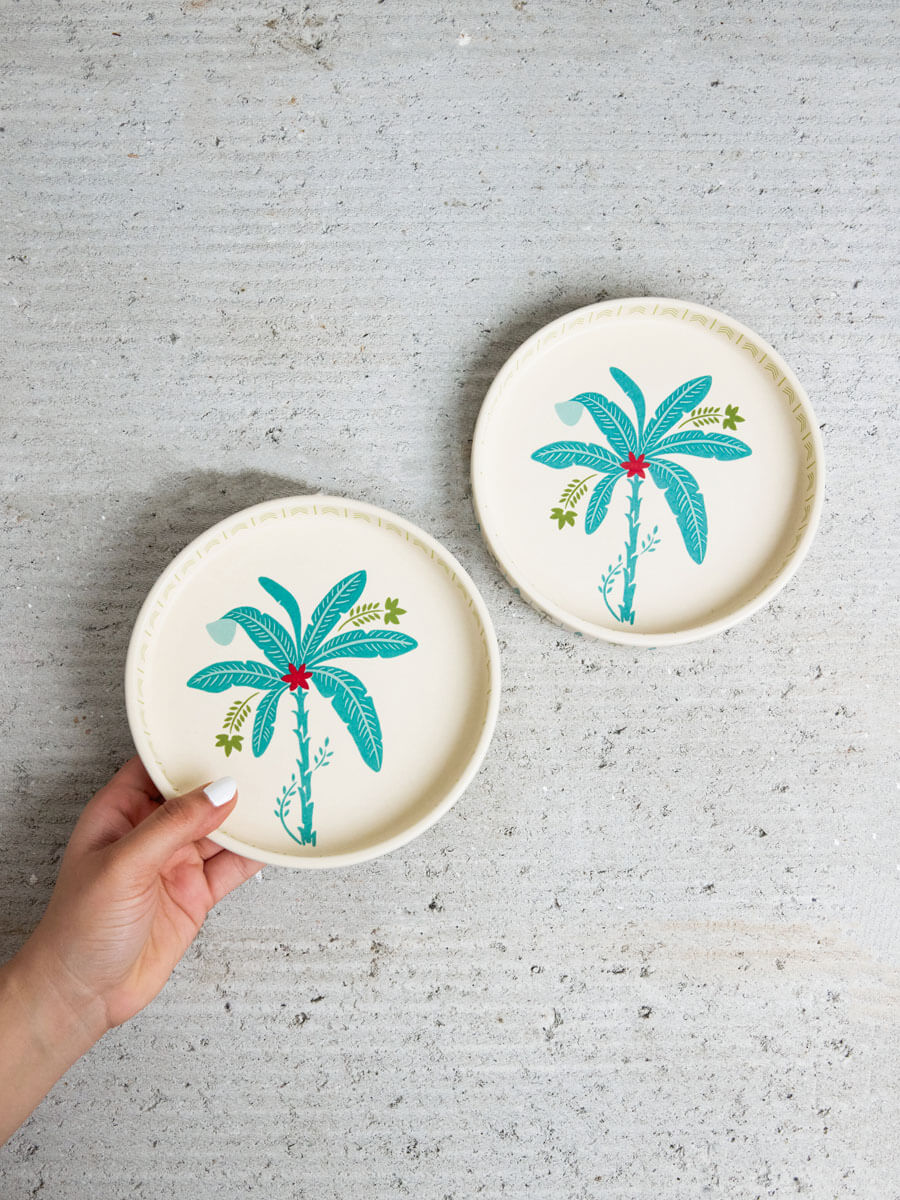 Malabar Ceramic Dessert Plate – Pinklay (India)