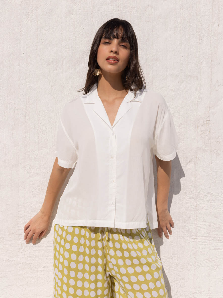 Dove White Modal Shirt | Pinklay