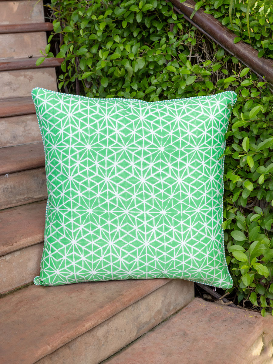 Tejas Hand Block Printed Cotton Cushion Cover - 24 Inch – Pinklay (India)
