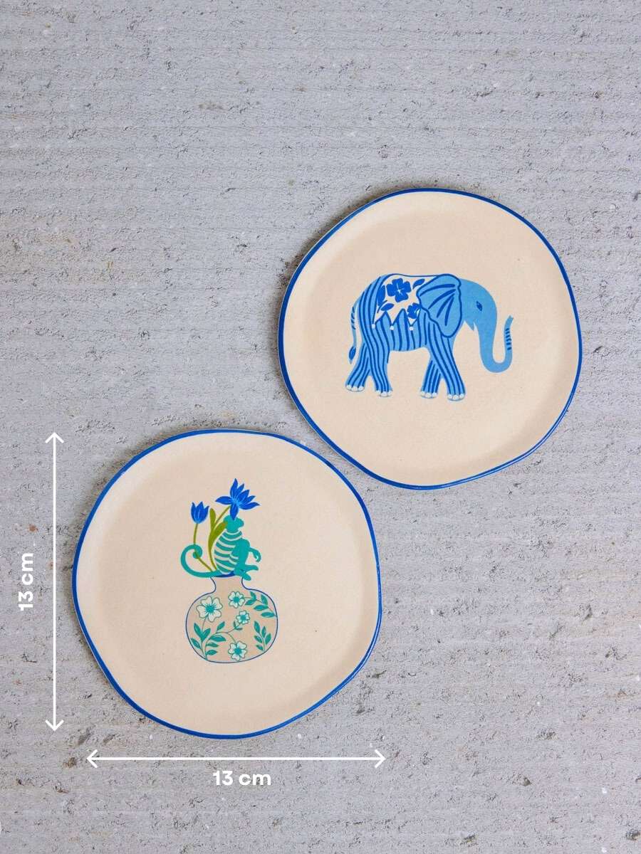 The Jester of December Ceramic Coasters/Tapas Plates Set – Pinklay
