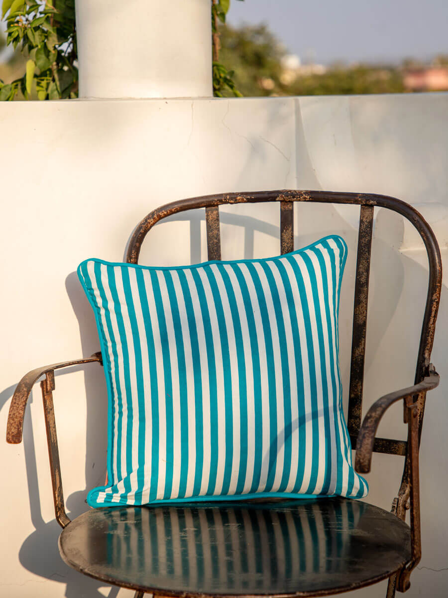 Color Wand Cotton Cushion Cover - 16 Inch | Pinklay