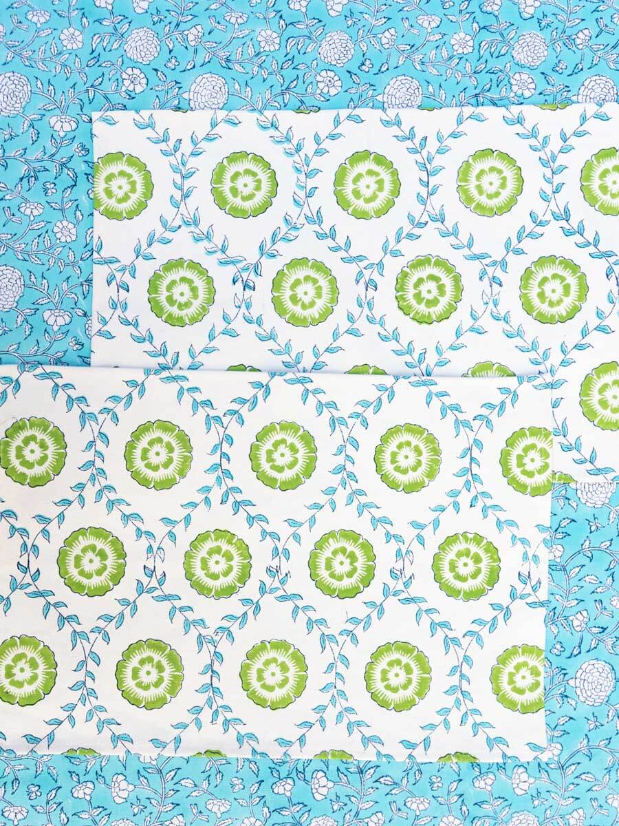 Primrose Block Printed Cotton Table Mats | Pinklay